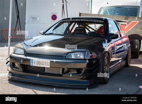 A Classic Black Japanese Sporty Fifth Generation Honda Civic Eg At An