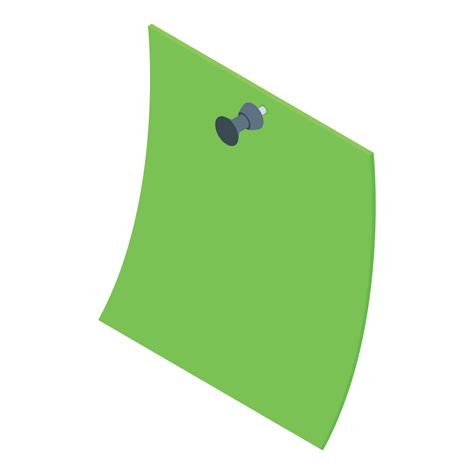 Green Memo Icon Isometric Style 15890086 Vector Art At Vecteezy