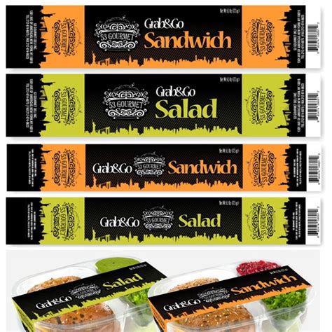 Premade Grab And Go Sandwich Labels And Salad Labels Product Label Contest