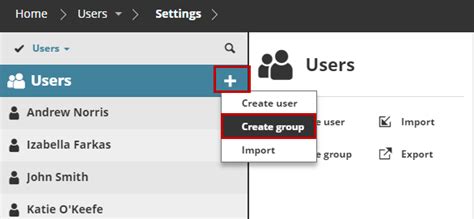 Create User Group