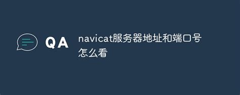 navicat服务器地址和端口号怎么看 navicat php中文网