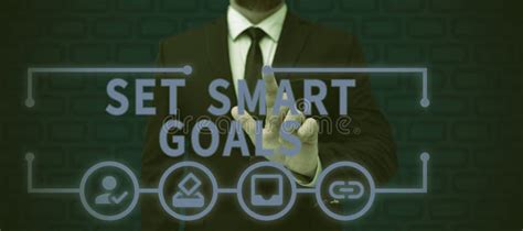 Conceptual Display Set Smart Goals Business Approach Establish