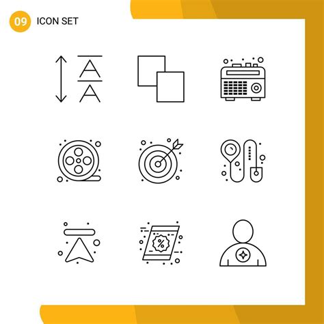 9 Universal Outlines Set For Web And Mobile Applications Arrow Check In Movie Booking Center