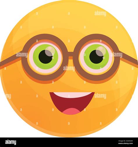 Emoticon With Glasses Icon Cartoon Of Emoticon With Glasses Vector