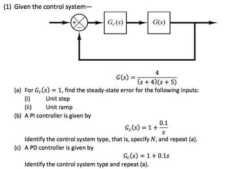 solved given the control system g s 4 s 4 s 5