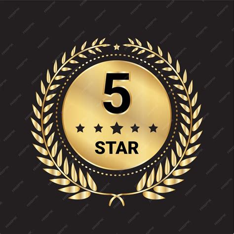 Premium Vector 5 Star Review Vector Badges 5 Star Rating Logo Vector Icons Badges