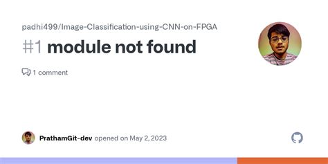 Module Not Found · Issue 1 · Padhi499image Classification Using Cnn