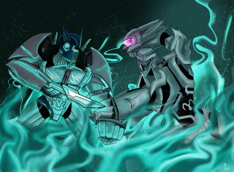 Optimus Prime Vs Megatron By Axalas On Deviantart