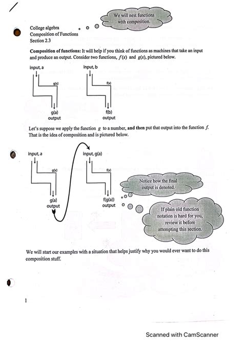 Math 131 Section 2 3 We Will Nest Functions With Composition College Algebra Composition Of