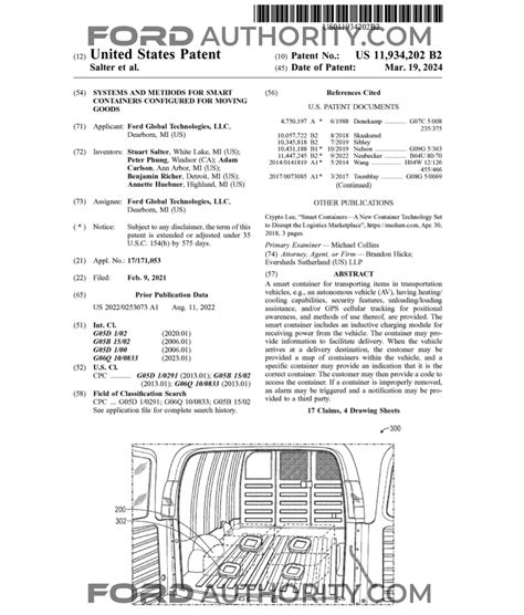 Ford Patent Filed For Smart Container System