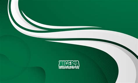 Abstract Green Background With Waving Flat White Shape Design Nigeria