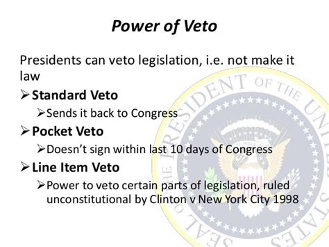 The Executive Branch The Presidency