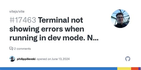 Terminal Not Showing Errors When Running In Dev Mode No Error Checking