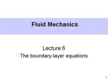 Fluid Mechanics Presentation Free To View