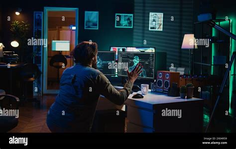 Programmer Creating Sentient Ai Bowing In Adulation To New Overlord Crazy Computer Scientist