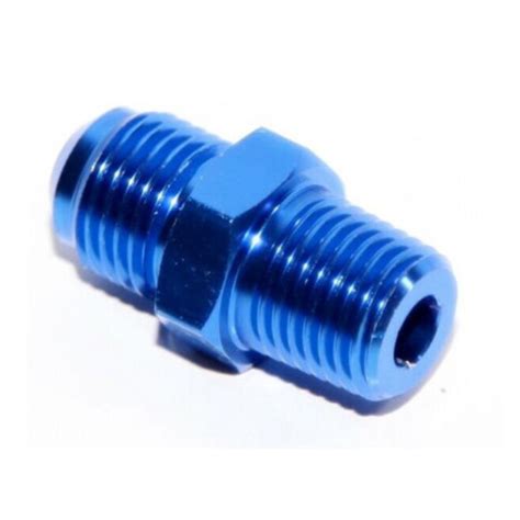 Emusa 6an An 6 To 14 Npt Male Thread Aluminum Anodized Fitting Adapter Blue Emusa Aftermarket