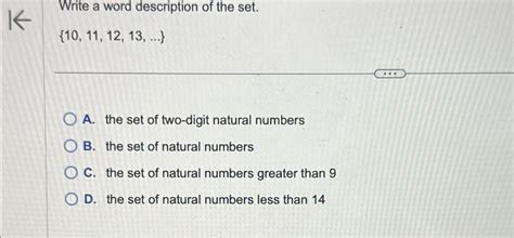 Solved Write A Word Description Of The