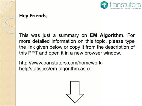 Em Algorithm Statistics Ppt
