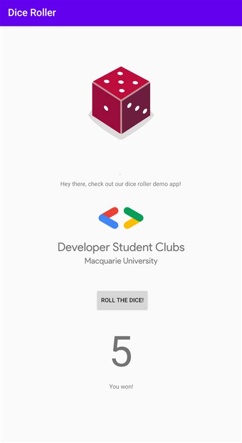 Github Beauwilliams Diceroller A Demonstration Android App Built With Kotlin