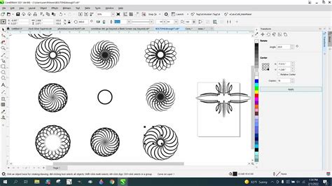 Corel Draw Tips And Tricks Transform Docker Rotate Playing Youtube