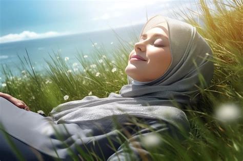 Женщина лежит в траве с закрытыми глазами и закрытыми глазами Премиум Фото Women Eyes Photo