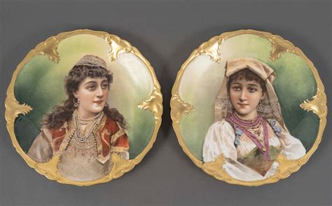 Proantic Assiette Portrait En Porcelaine De Limoges Princesse Orien
