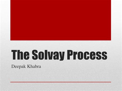 Ppt The Solvay Process Powerpoint Presentation Free Download Id
