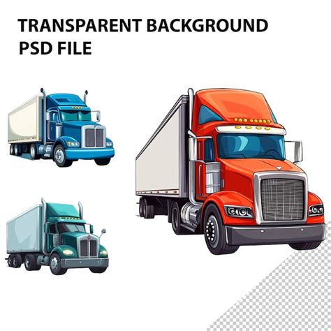 Lorry Cartoon Vector Illustration Clipart White Background Premium Ai