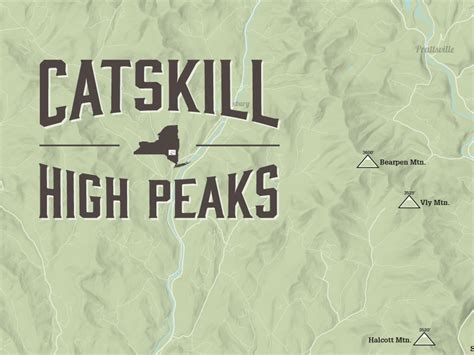Catskill High Peaks Map 18x24 Poster Best Maps Ever