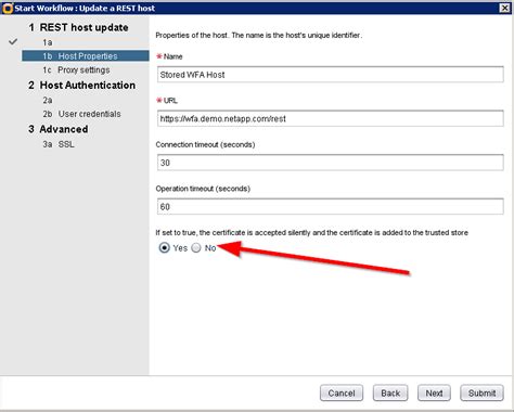 Vrealize Orchestrator Unable To Get Workflow Parameters Netapp