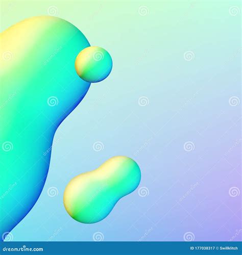 Fluid Design Liquid Blobs With Vibrant Intense Colors Abstract Background Stock Vector