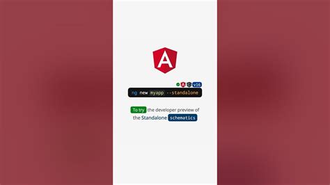 Angular Developer Preview Of The Standalone Schematics Angular