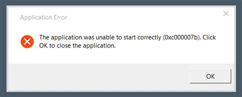 fix the application was unable to start correctly 0xc000007b error
