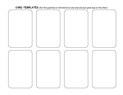 Free Printable Playing Cards Template