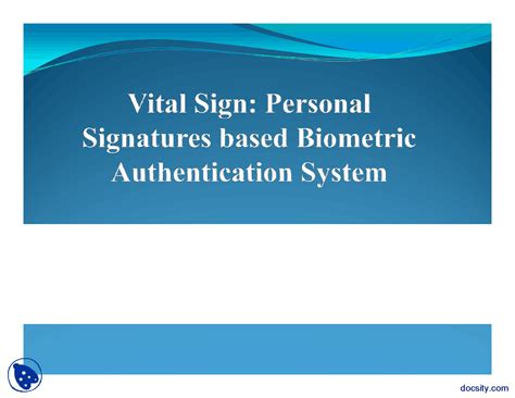 Signature Based Authentication System Computer Sciences Real World Applications Project