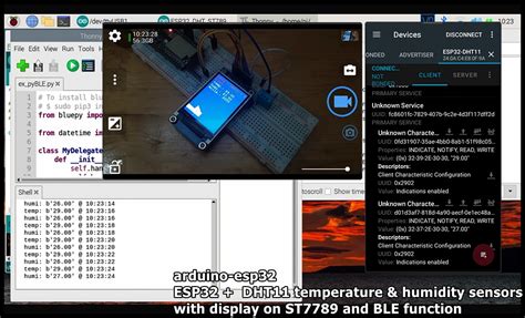 Embedded Things Arduino Esp ESP DHT Temperature Humidity Sensor With Display On