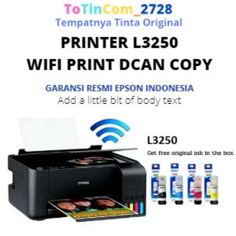 Promo Printer Epson L3250 Wifi Print Scan Copy Baru Garansi Resmi L 3250 Diskon 23 Di Seller