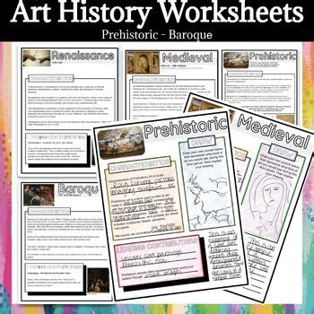 Art History Worksheets Prehistoric Baroque By Art By Um Tpt
