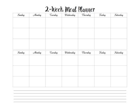 2 Week Planner