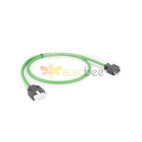 Siemens V90 Servo Encoder Cable 6fx3002 2ct20 1ado Encoder Plug 12pin With Scsi Hpcn 14pin Male