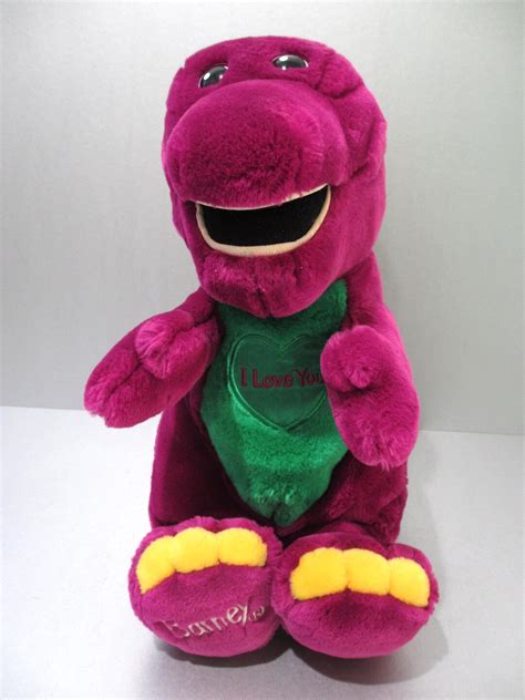 Vintage Barney Plush Singing I Love You Dinosaur 1990s Interactive