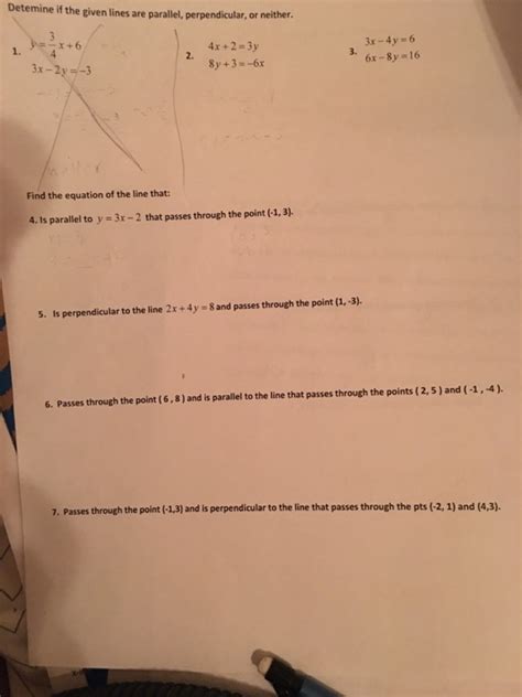 Solved Determine If The Given Line Are Parallel Chegg
