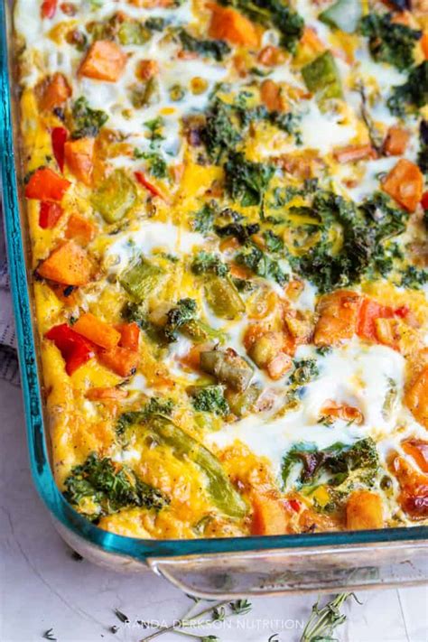 Healthy Egg Casserole With Veggies And Sweet Potatoes Randa Nutrition