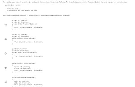 Public Class Fraction Missing Code StudyX