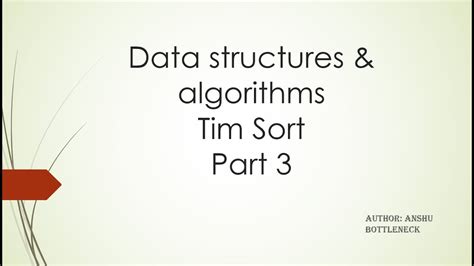 Tim Sort Algorithm Part 3 Scala Youtube
