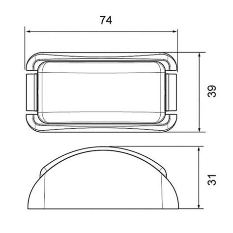 Led Rectangle Marker Lamp Red Truck And Trailer Spares