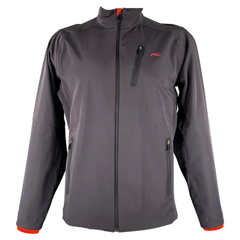 Kjus Size Xl Charcoal Grey Nylon Spandex Zip Up Jacket For Sale At 1stdibs