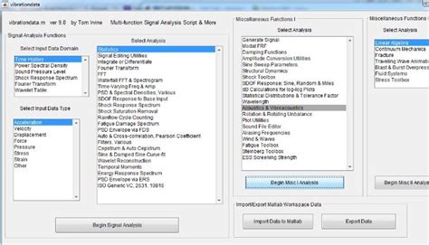Vibrationdata Matlab Signal Analysis And Structural Dynamics Package