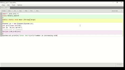 Binary Search Java Program For Practical Exam Youtube