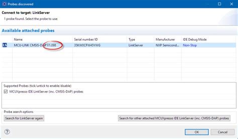 New Mcu Link Debug Probe From Nxp Mcu On Eclipse